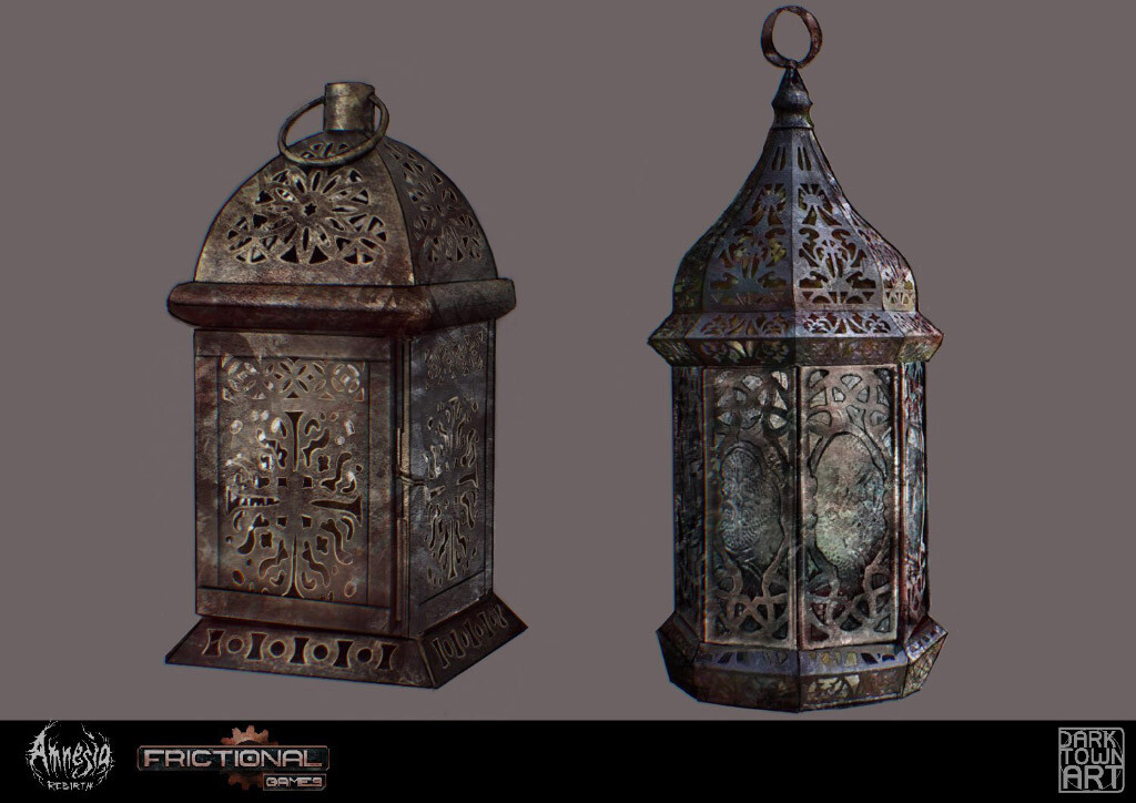 DarkTownArt - Amnesia Rebirth Props: Various Furniture Props, Lamps etc