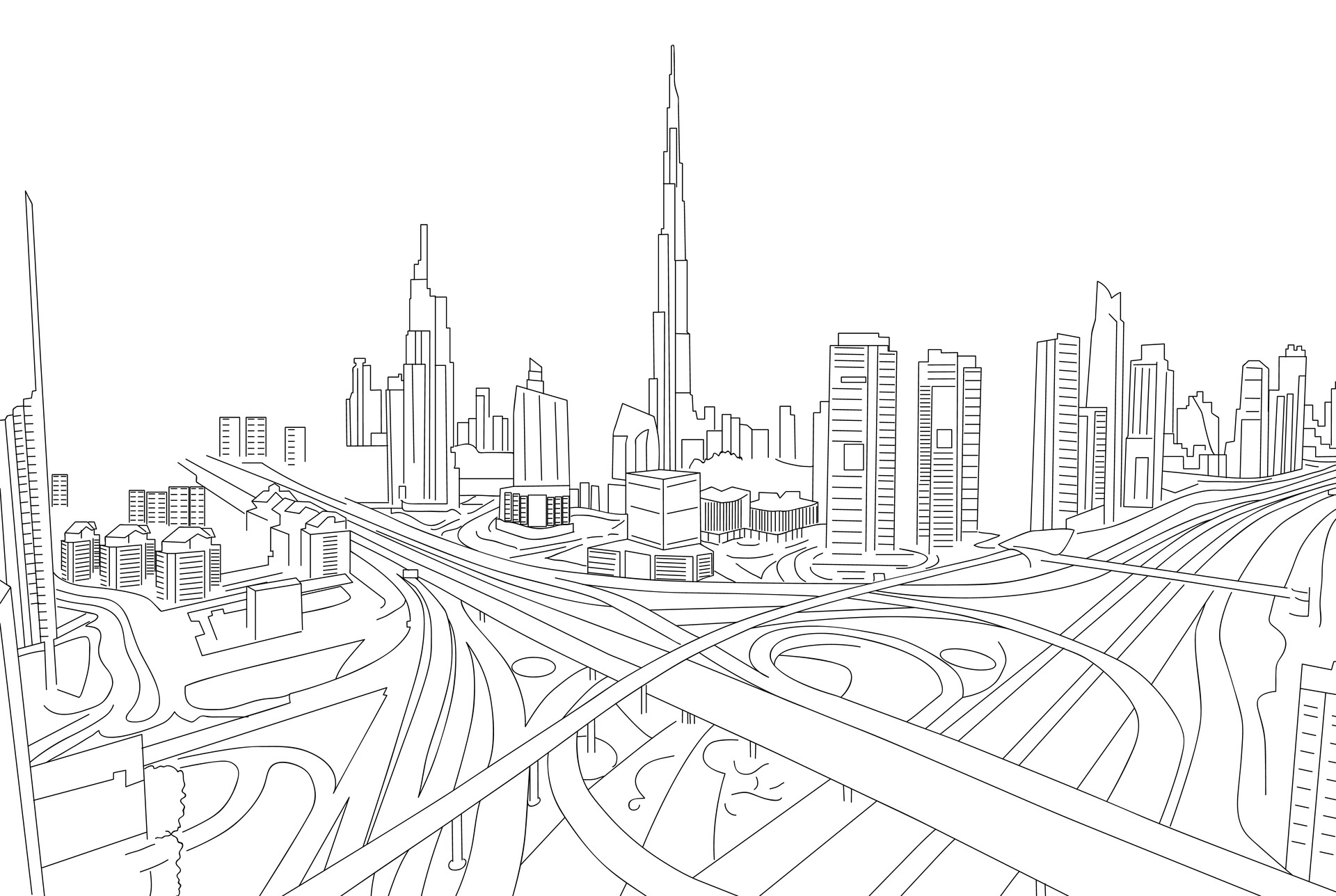 dubai coloring pages