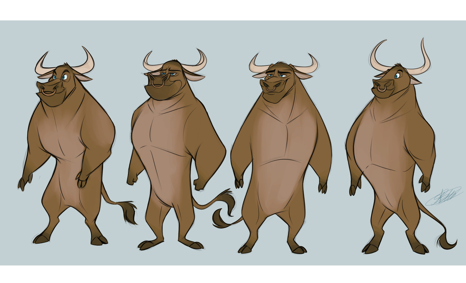 ArtStation - Bull Character Sheet