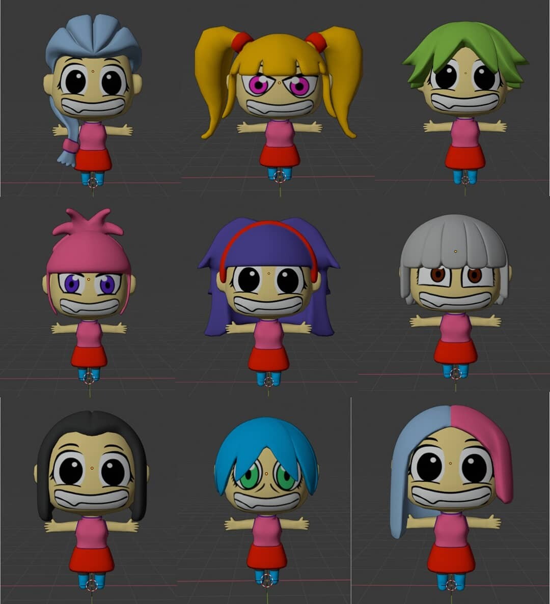 ArtStation - Low Poly Chibi Characters