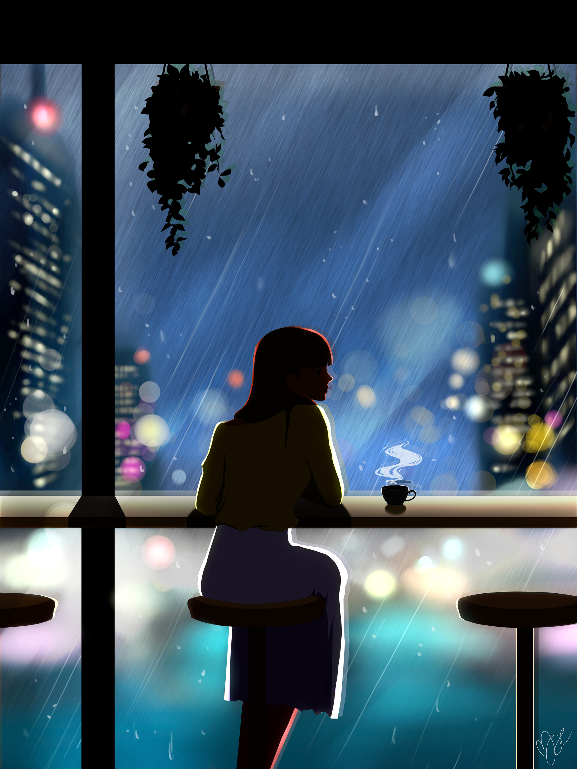 ArtStation - Rainy night