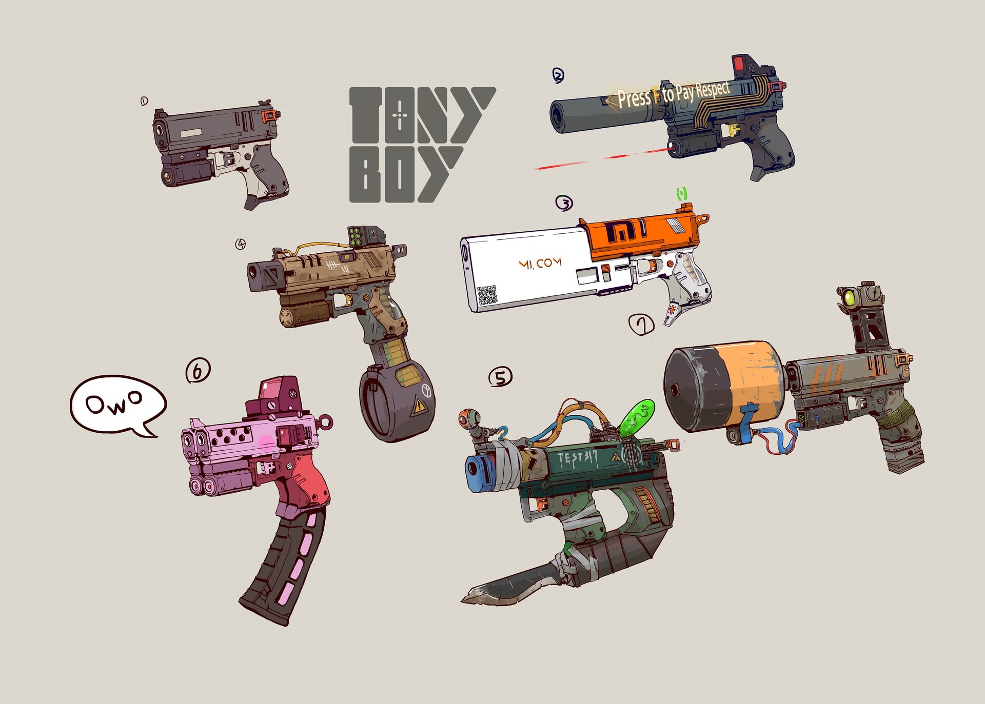 ArtStation - Weapon design- Pistol