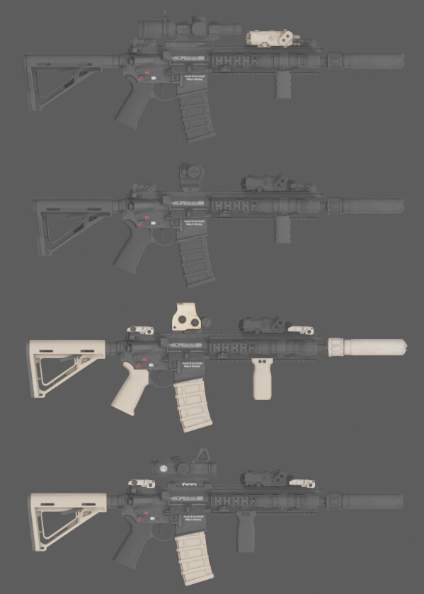 Nikalas - HK416A5 Close and Medium range setups