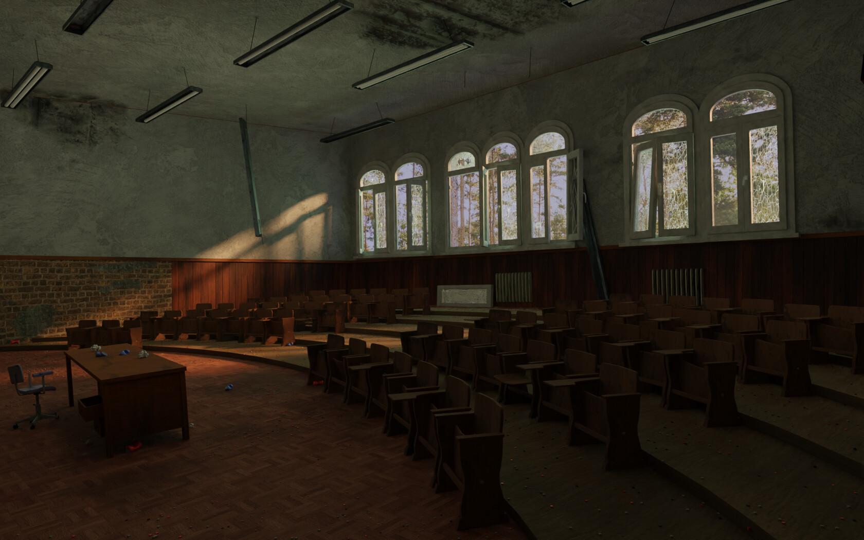 ArtStation - Abandoned Lecture Hall
