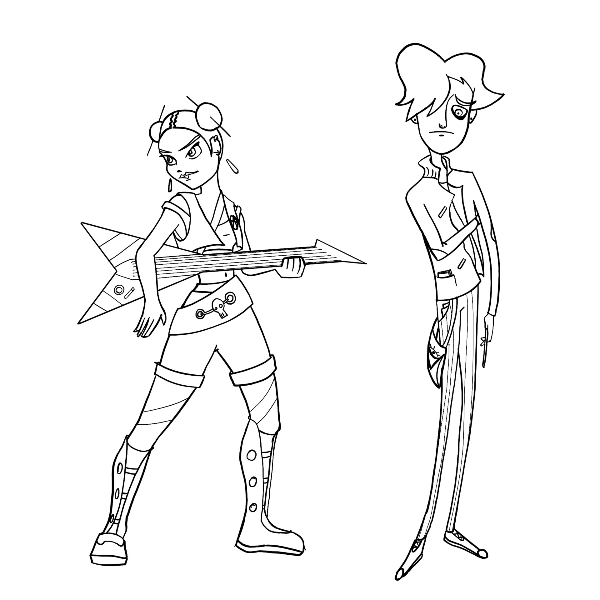 ArtStation - Nightmare Rock - Main Character Designs / Expression Sheets