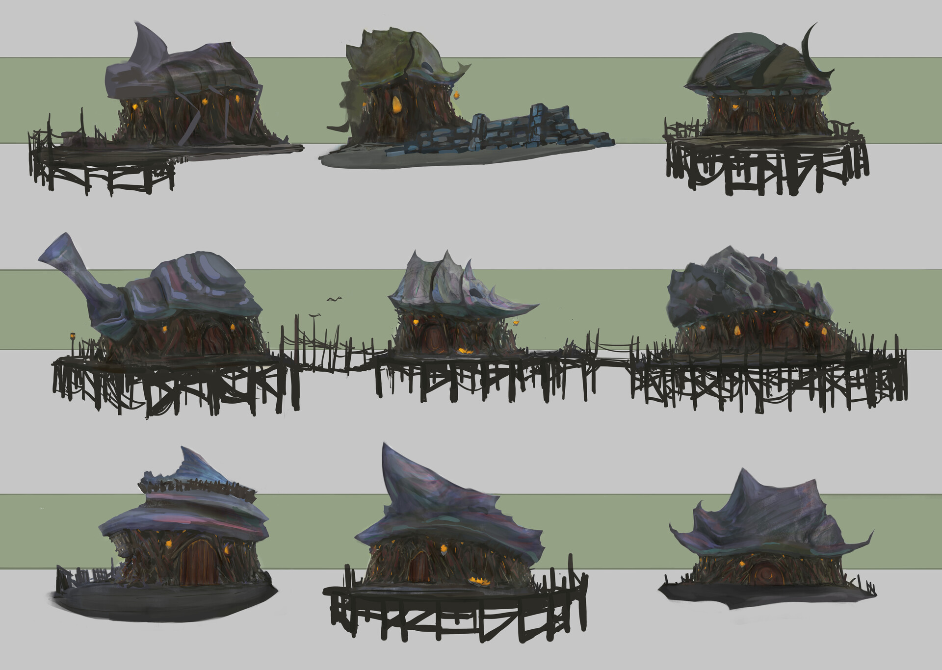 ArtStation - Insect Village House Concepts