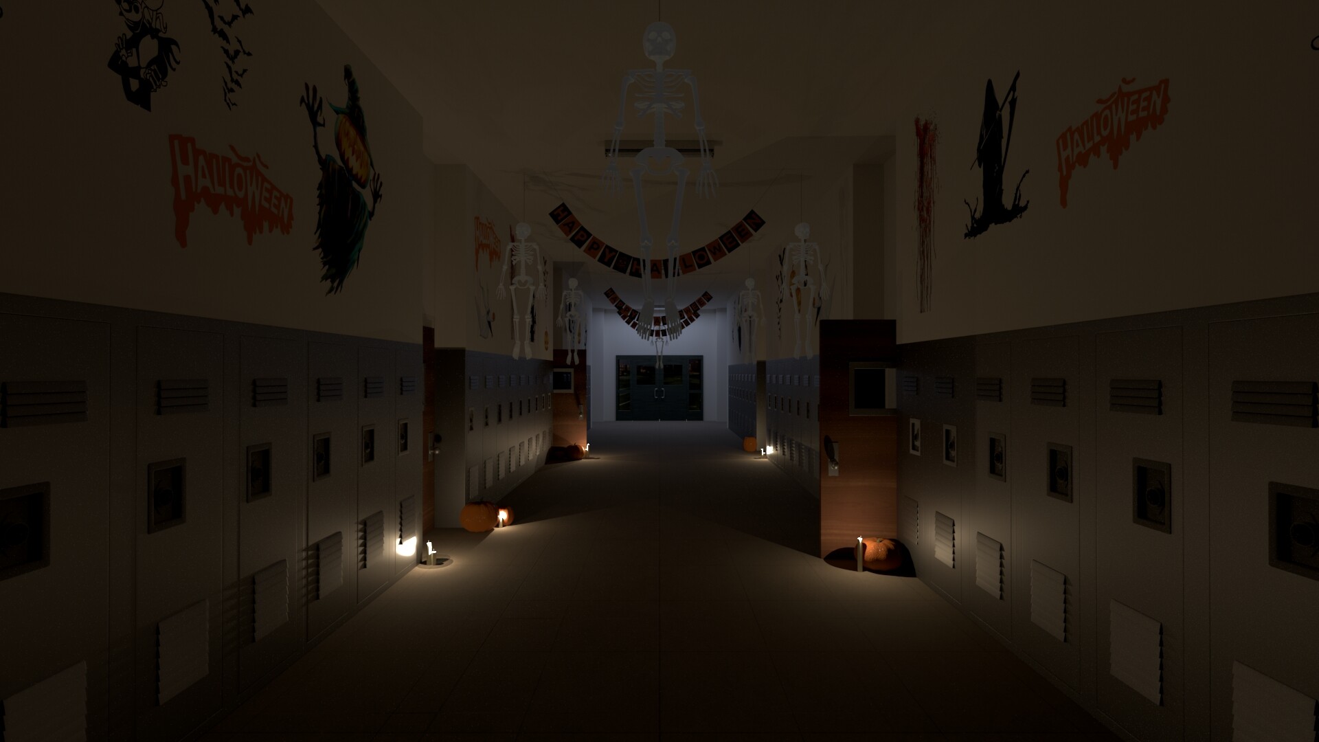 ArtStation - High School At Halloween