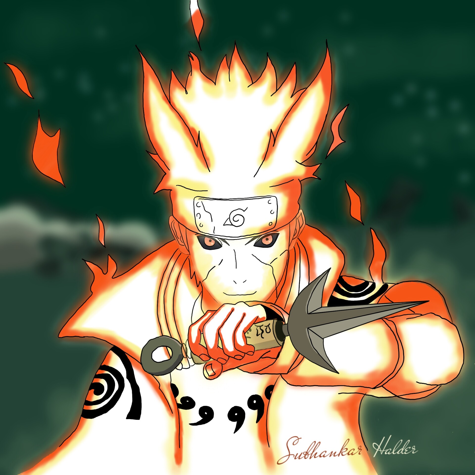 Minato Kyuubi Mode Wallpaper