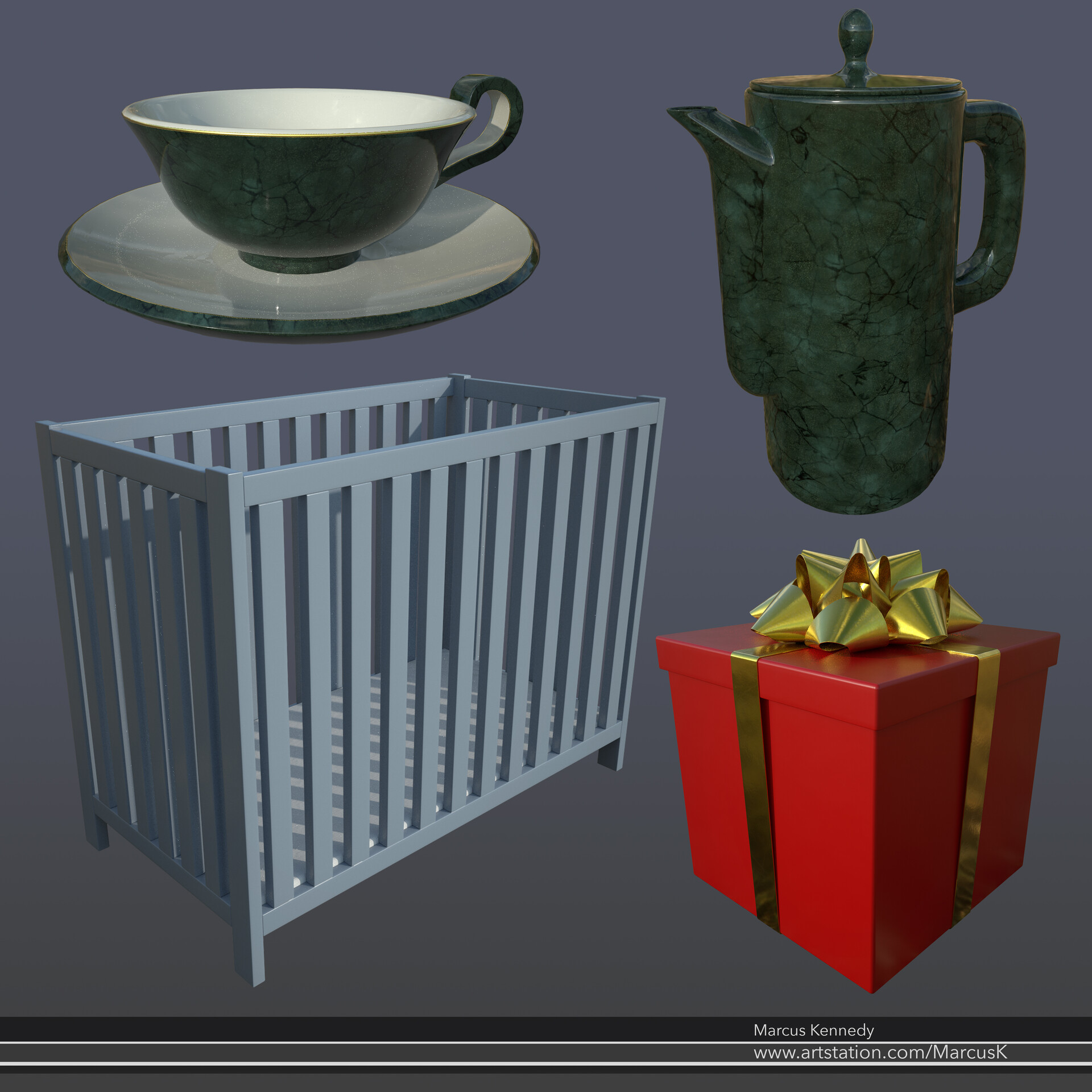 ArtStation - Assorted Props for Freelance October 2020