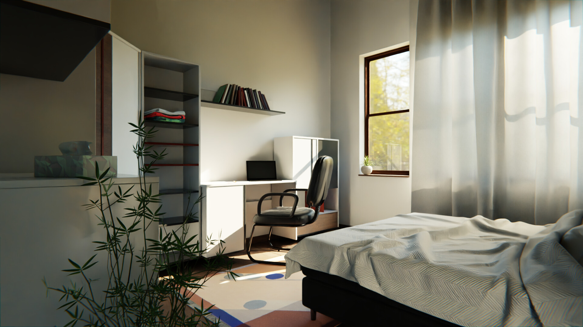 ArtStation - Conceptual Bedroom Layout 1