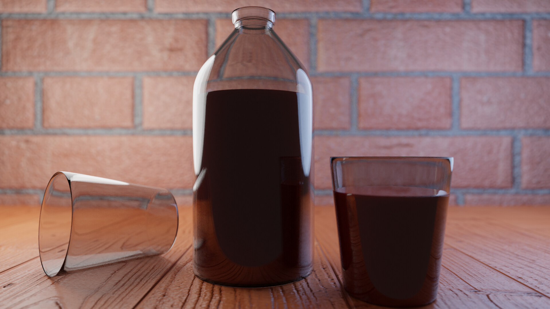 ArtStation - Glass Bottle with Red Liquid