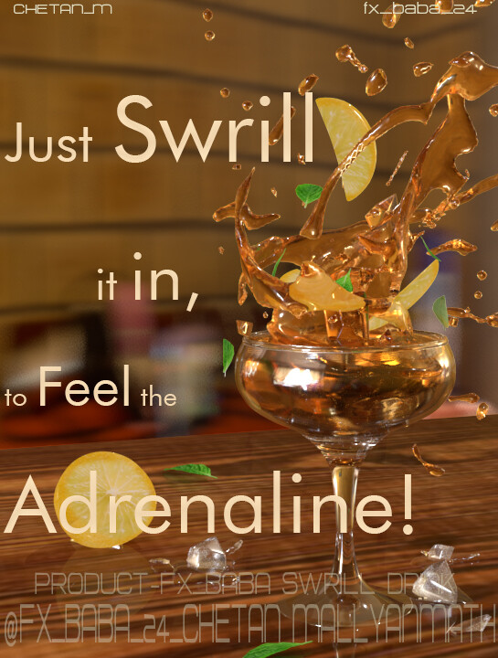 ArtStation - baba Swirl drink Making-of arnold & RealFlow by Chetan M ...