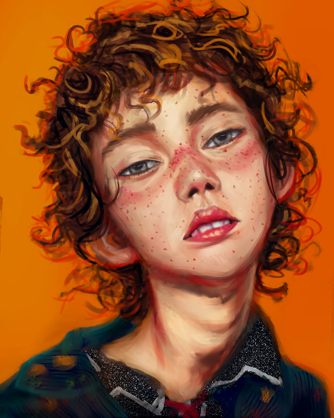 how to draw freckles digital art