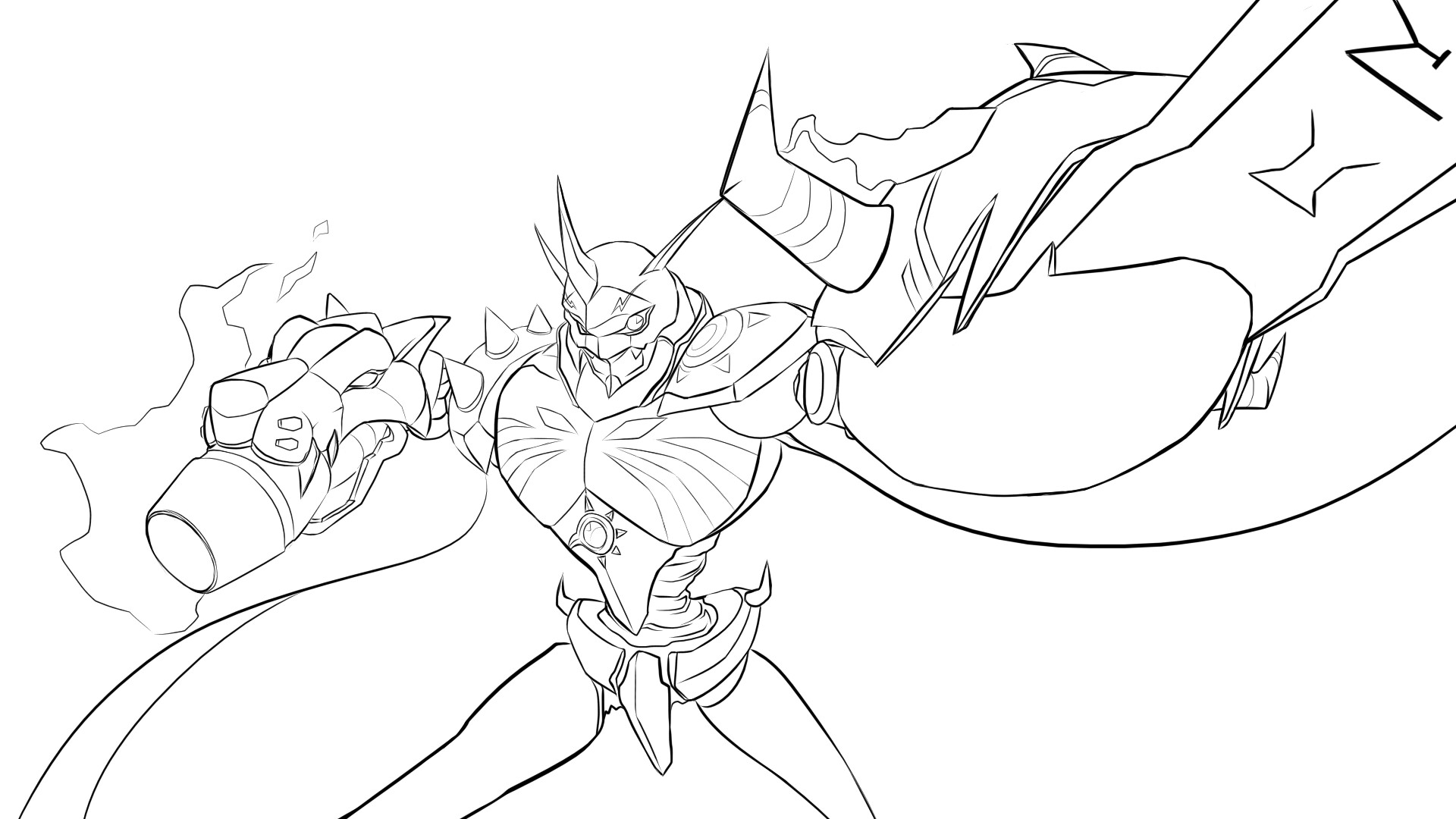 omnimon coloring page
