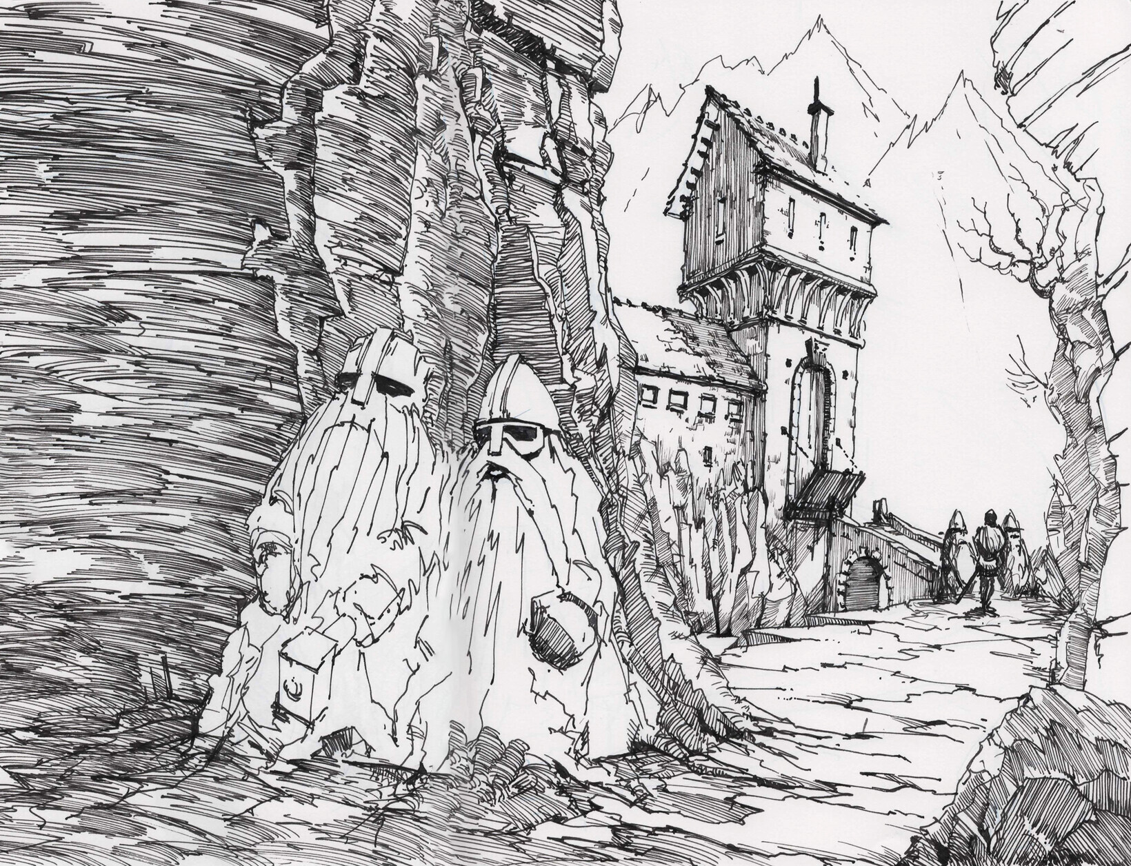 ArtStation - Dwarven Mountain Outpost