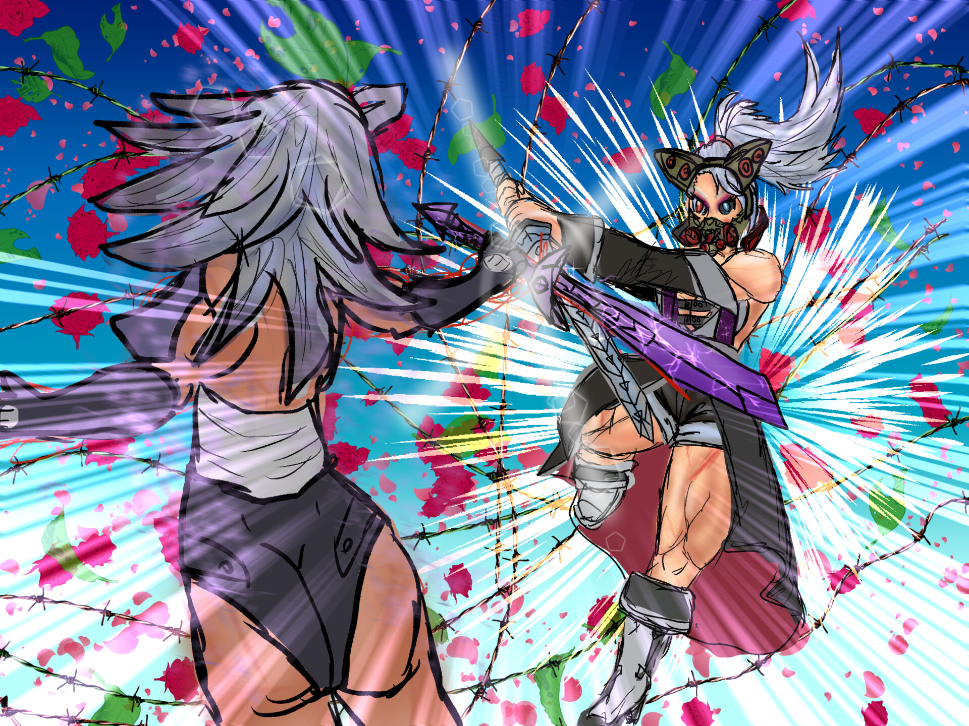 ArtStation - Sword Warrior Women Fighting