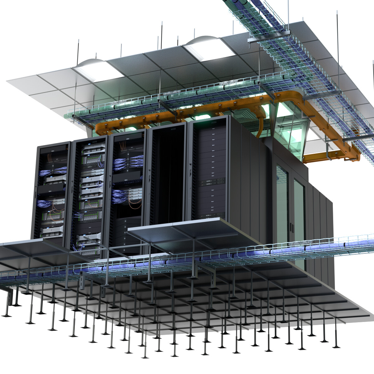 ArtStation - Data Center - Server Room