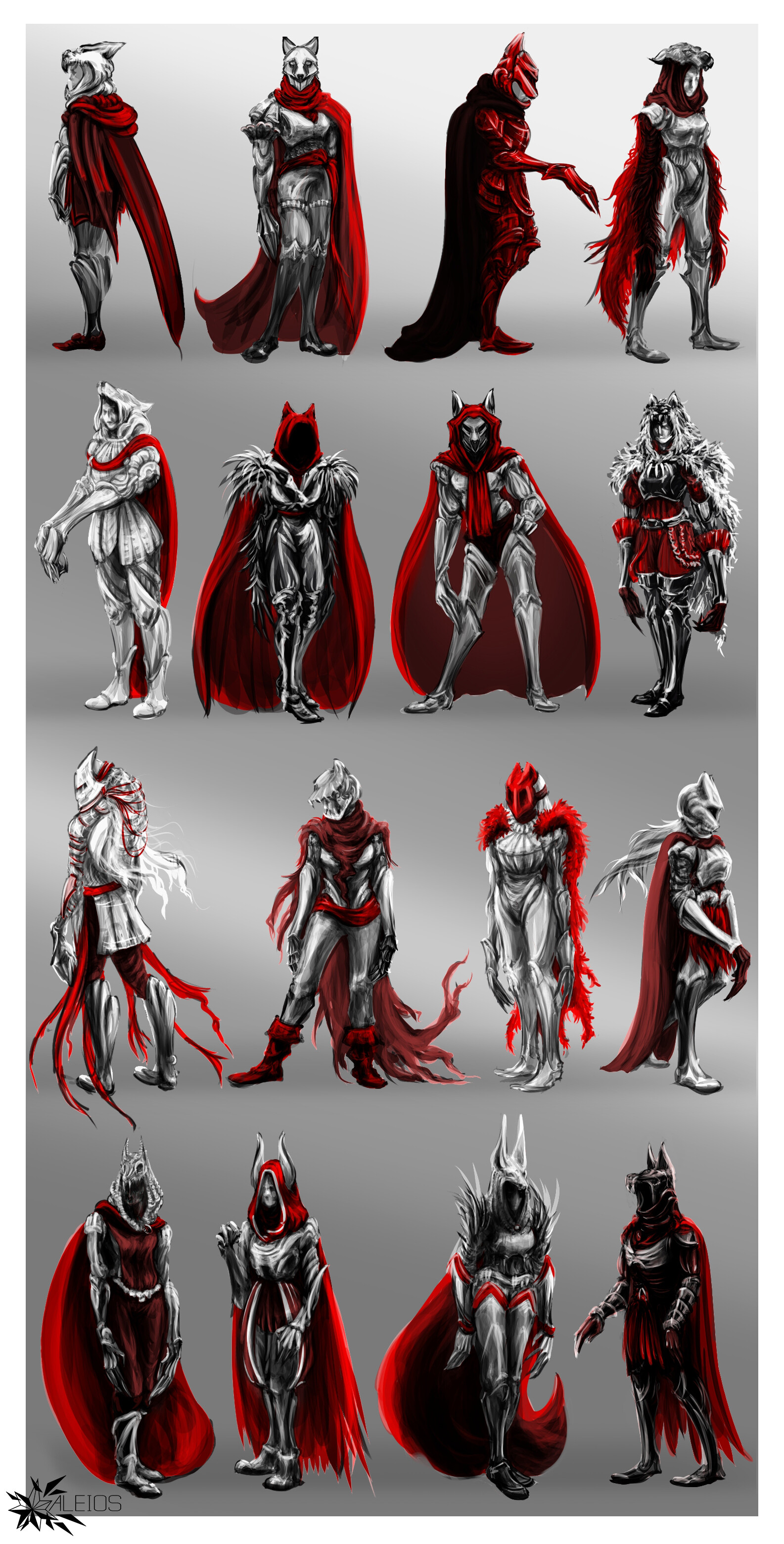ArtStation - Concept Art - Red riding hood alternative settings.