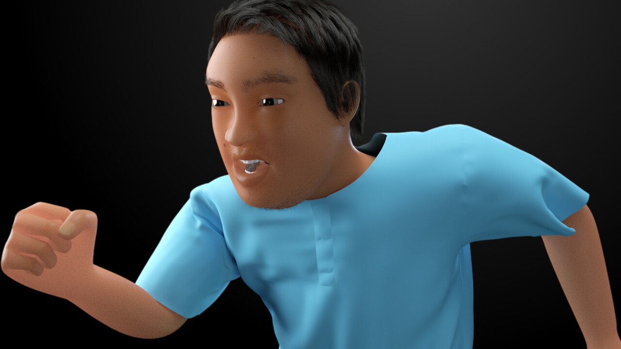 ArtStation - Maya run cycle and Marvelous Designer