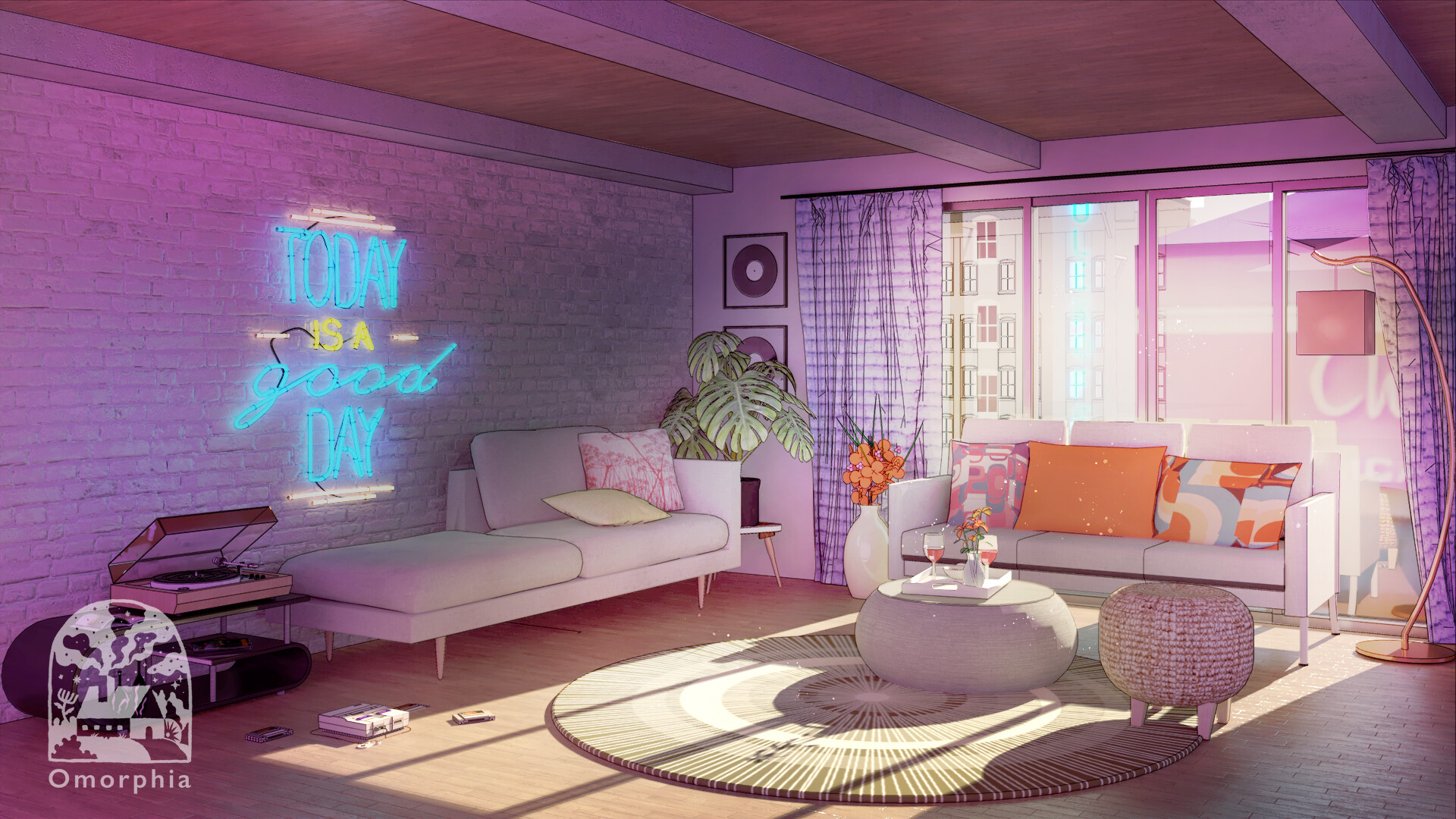 Omorphia Visual - Retro vintage room