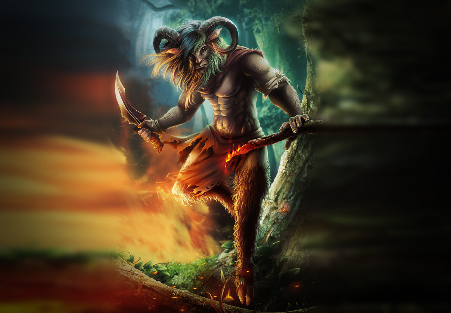 ArtStation - Satyr, GnD custom token card