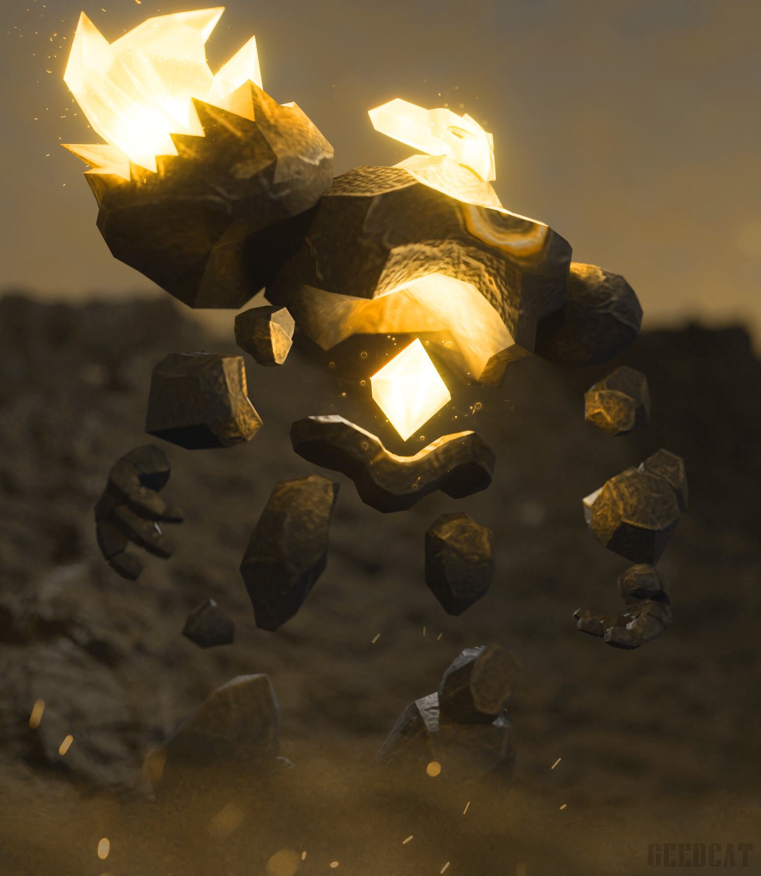 ArtStation - Elemental Golem