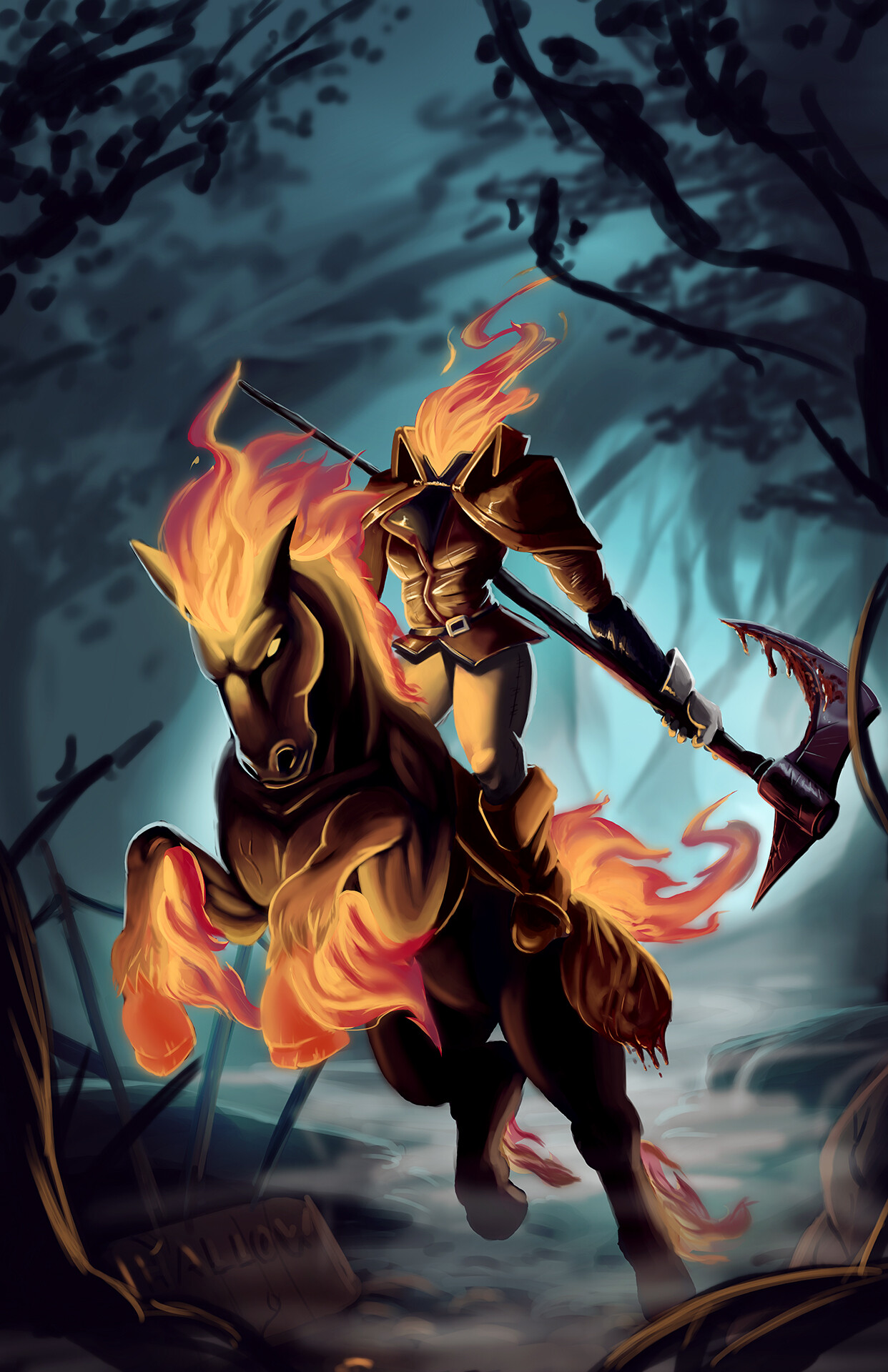 ArtStation - The headless horse women.