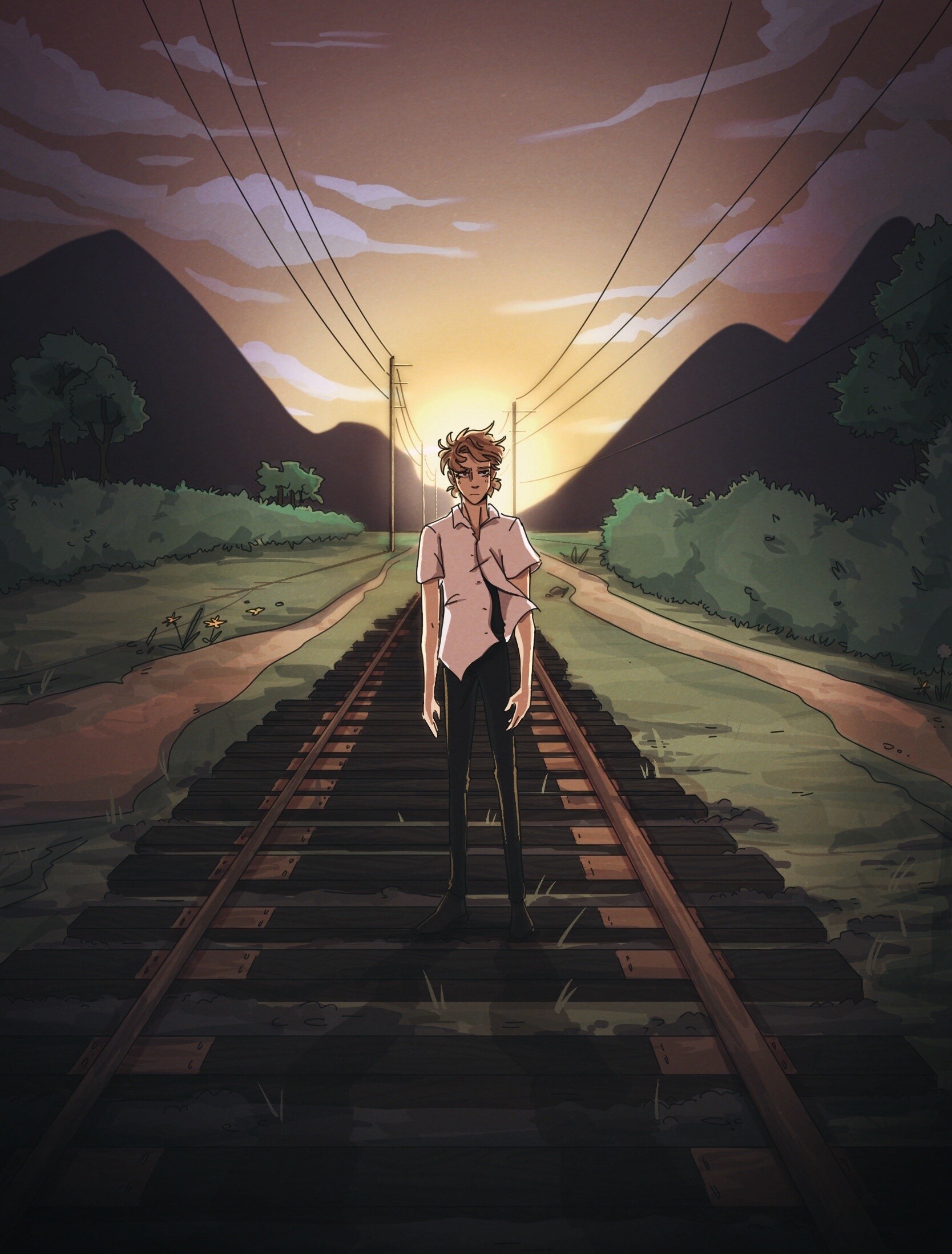 ArtStation - train tracks