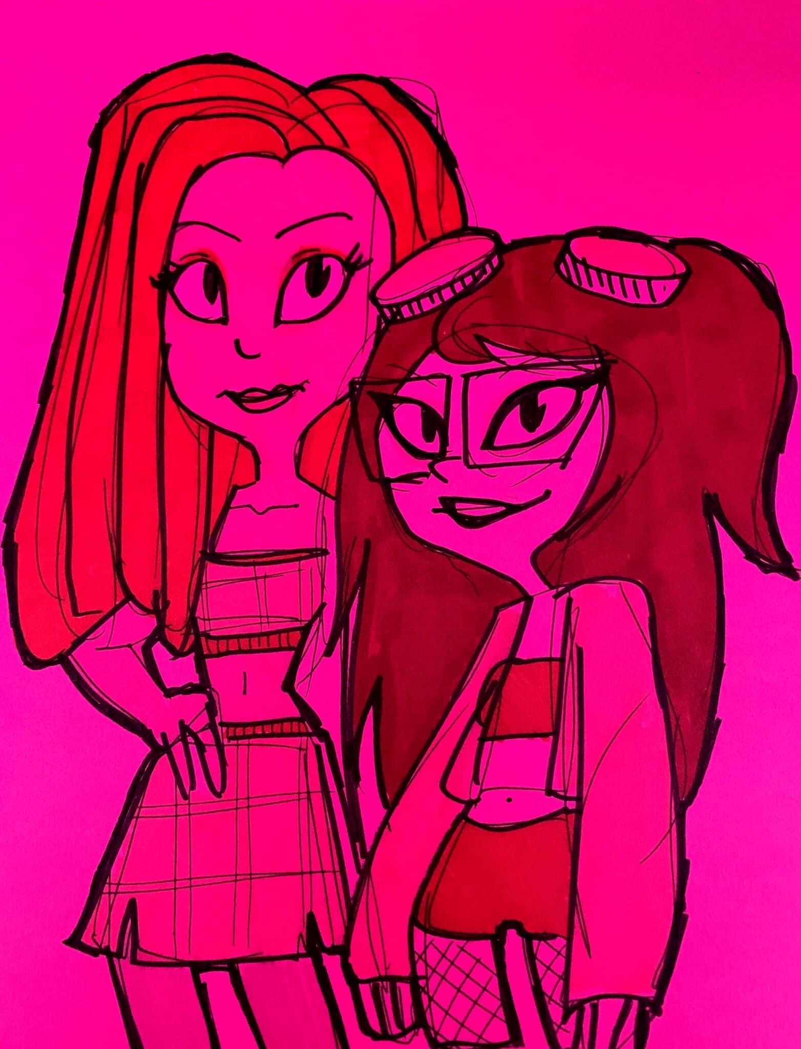 ArtStation - two gals: a doodle