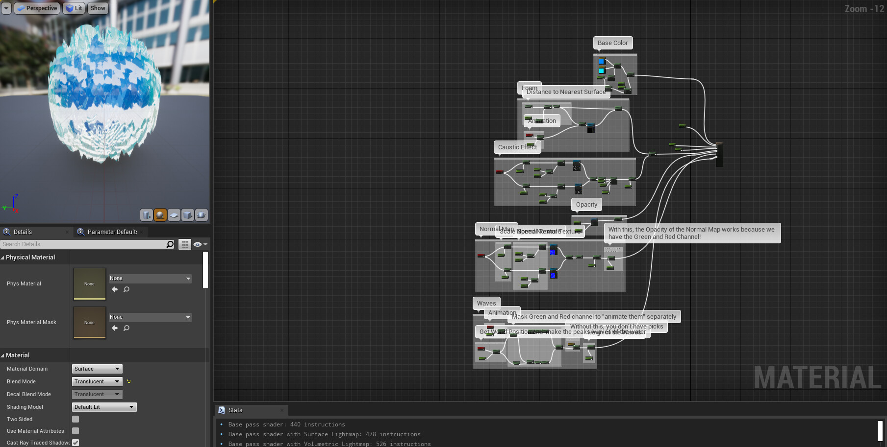 Paula Martín López - UE4 - Stylized Water Shader