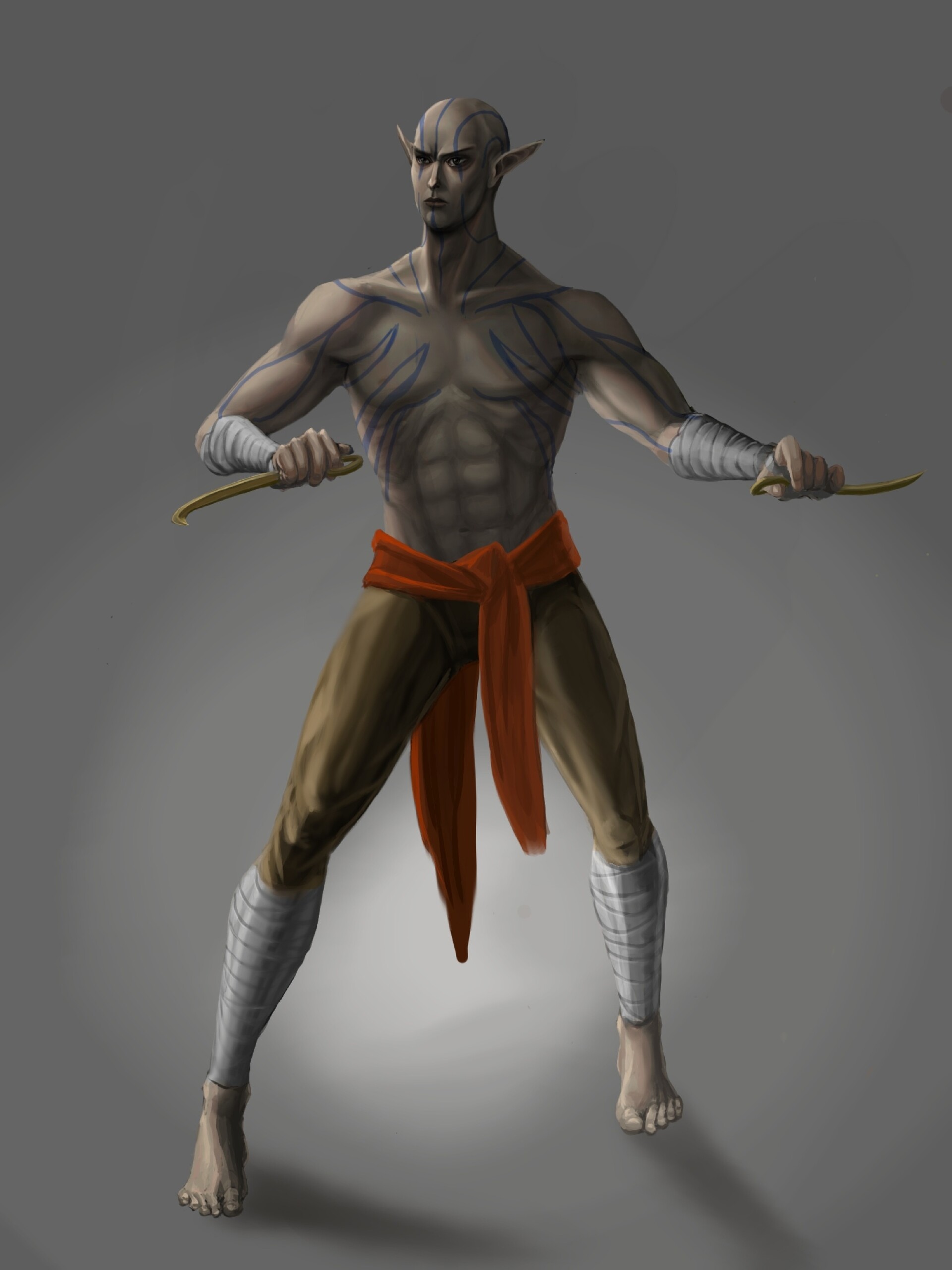 ArtStation - Aang the Elf Monk