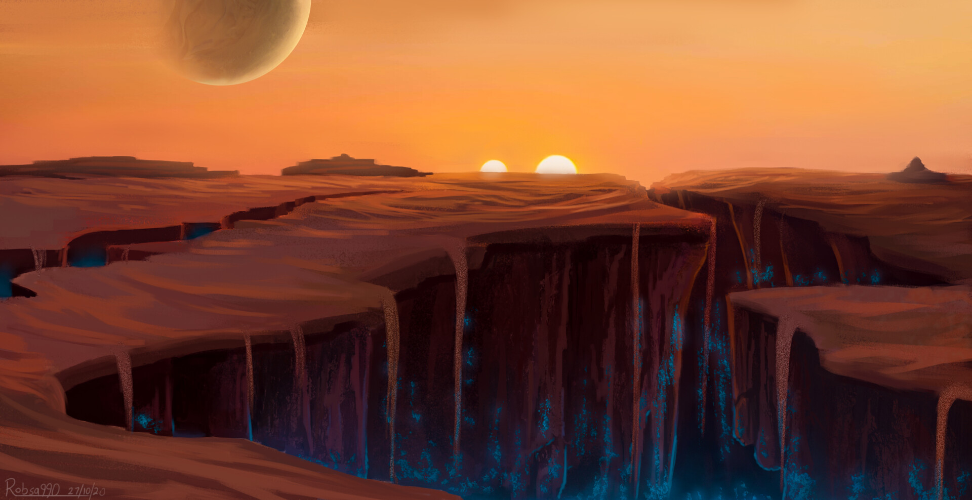 ArtStation - Alien Planet Sunset Concept