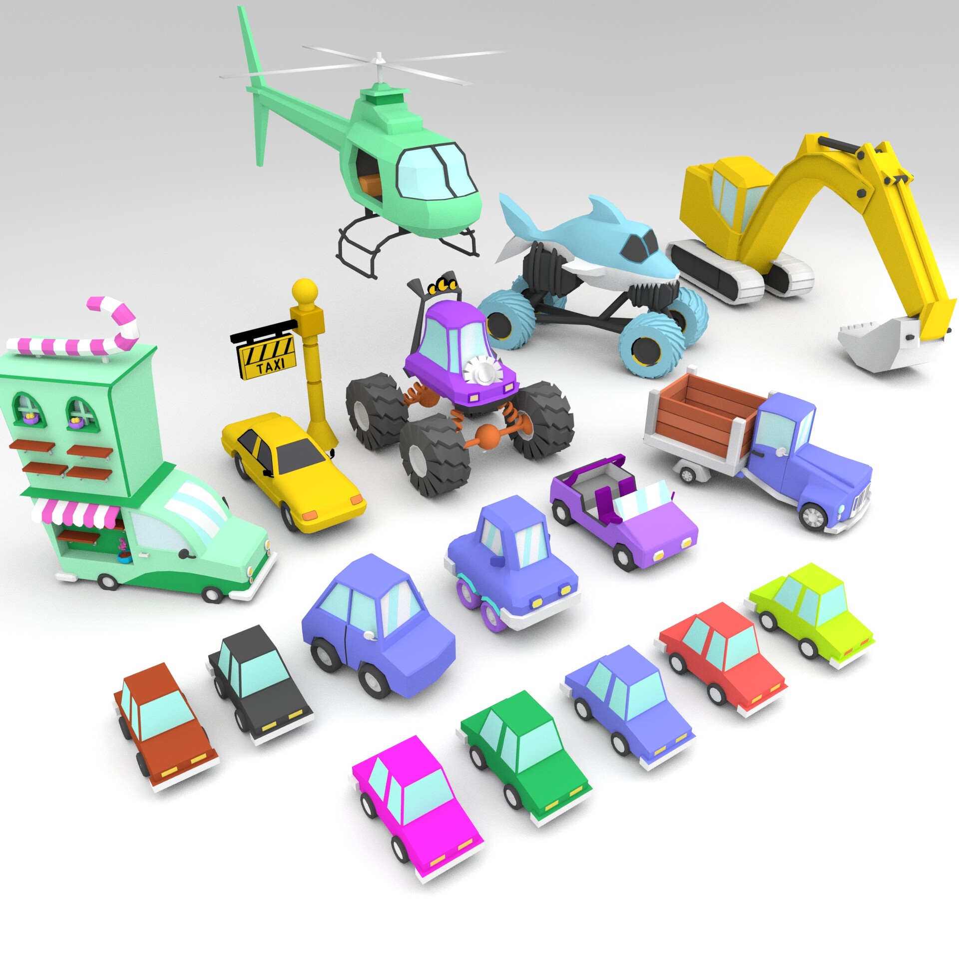 ArtStation - Cartoon Car- Vehicle Pack for Unity Assetstore