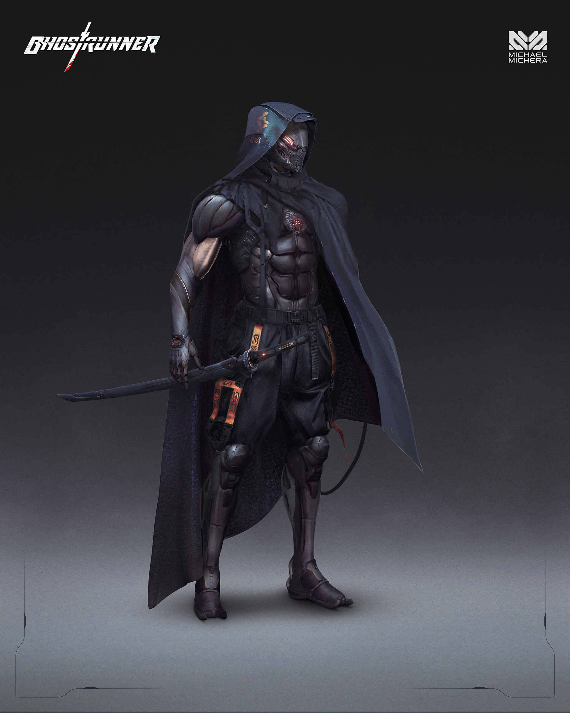 Michael Michera - GHOSTRUNNER - Main character concept