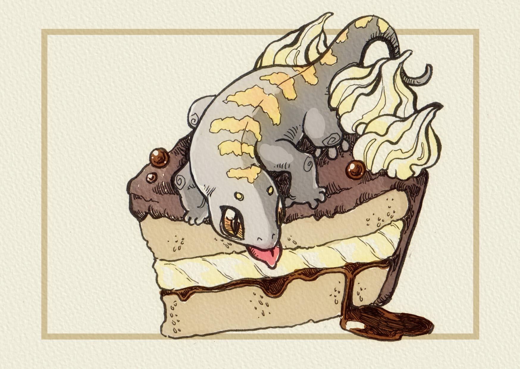 ArtStation - Lizard and Cake