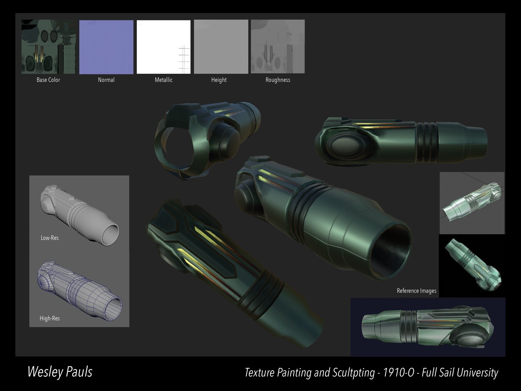 ArtStation - Samus Aran's Arm Cannon, Sculpt