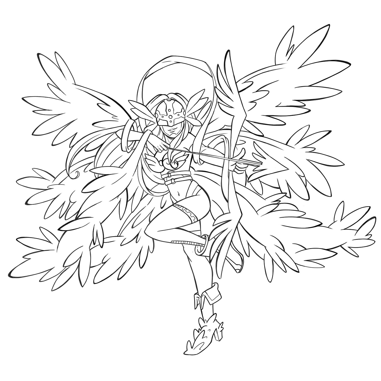 angemon coloring page