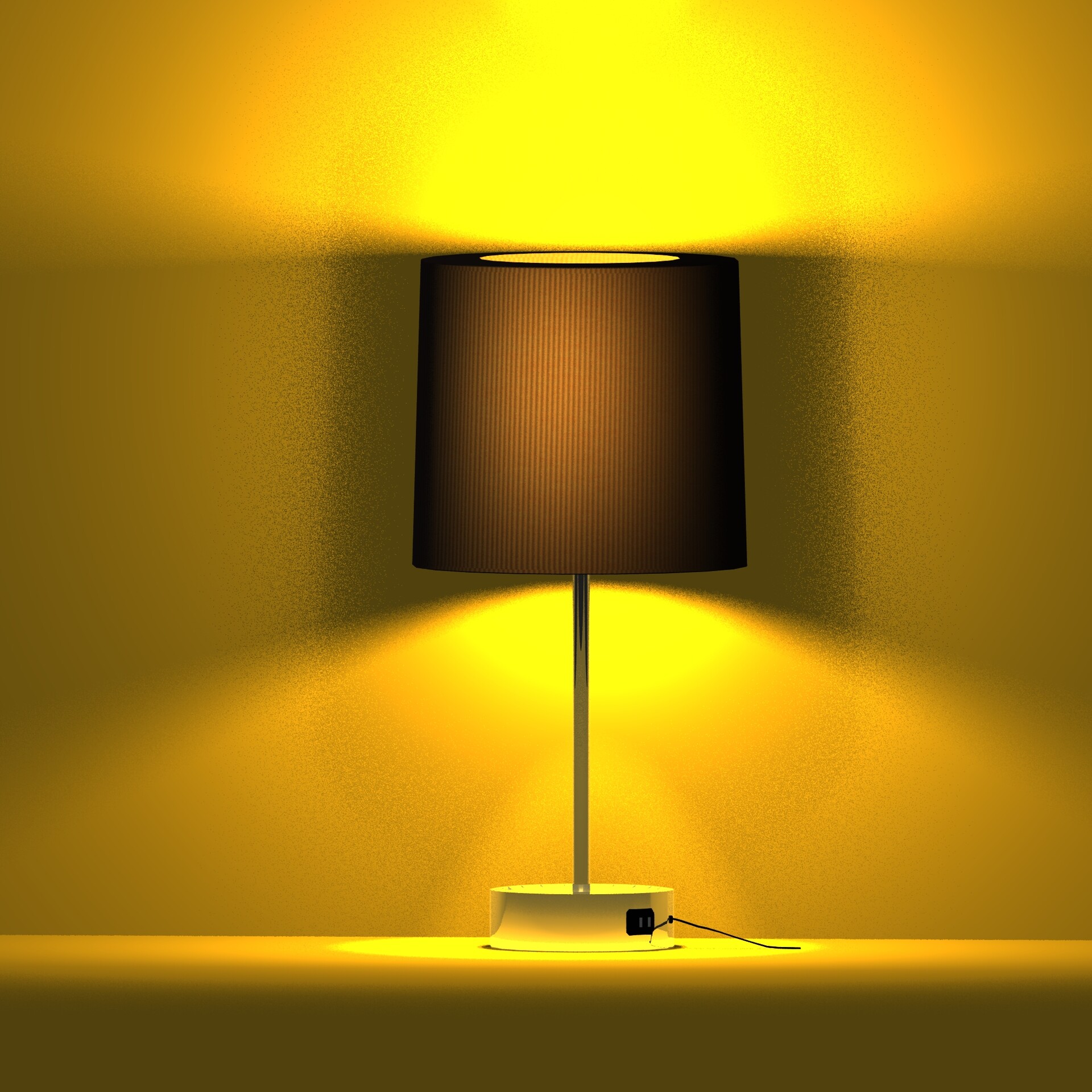 ArtStation - Table lamp modelled, textured with light and rendered image