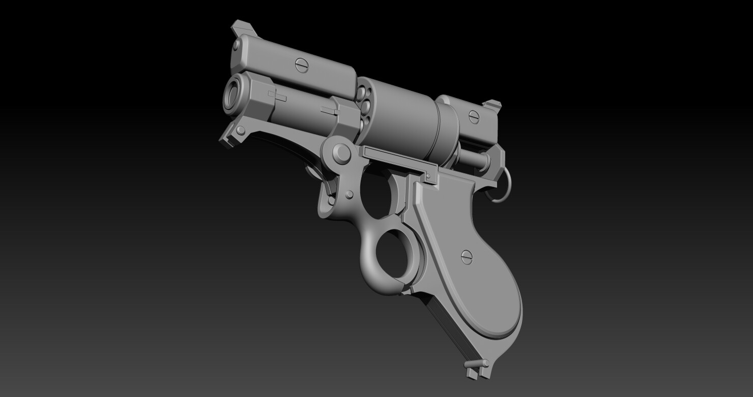 ArtStation - Steampunk revolver