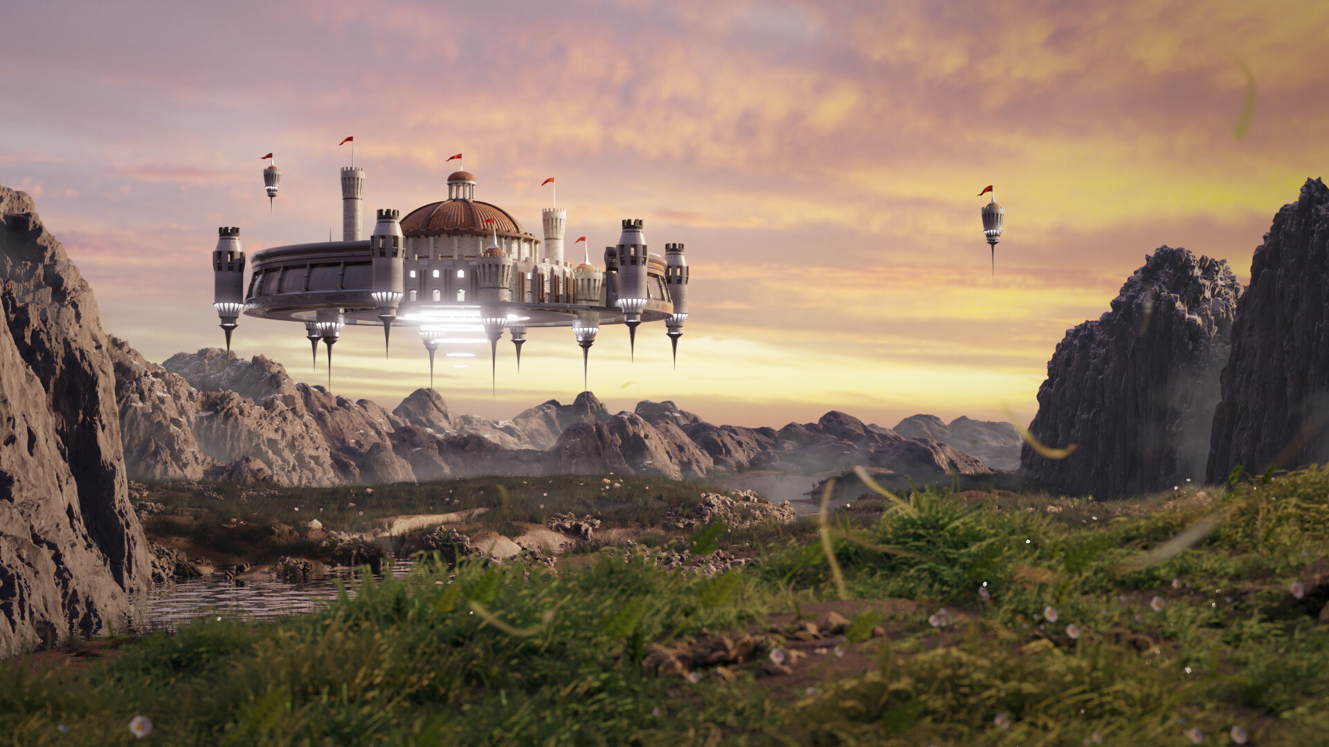 ArtStation - CG Boost Challange: Moving Castle