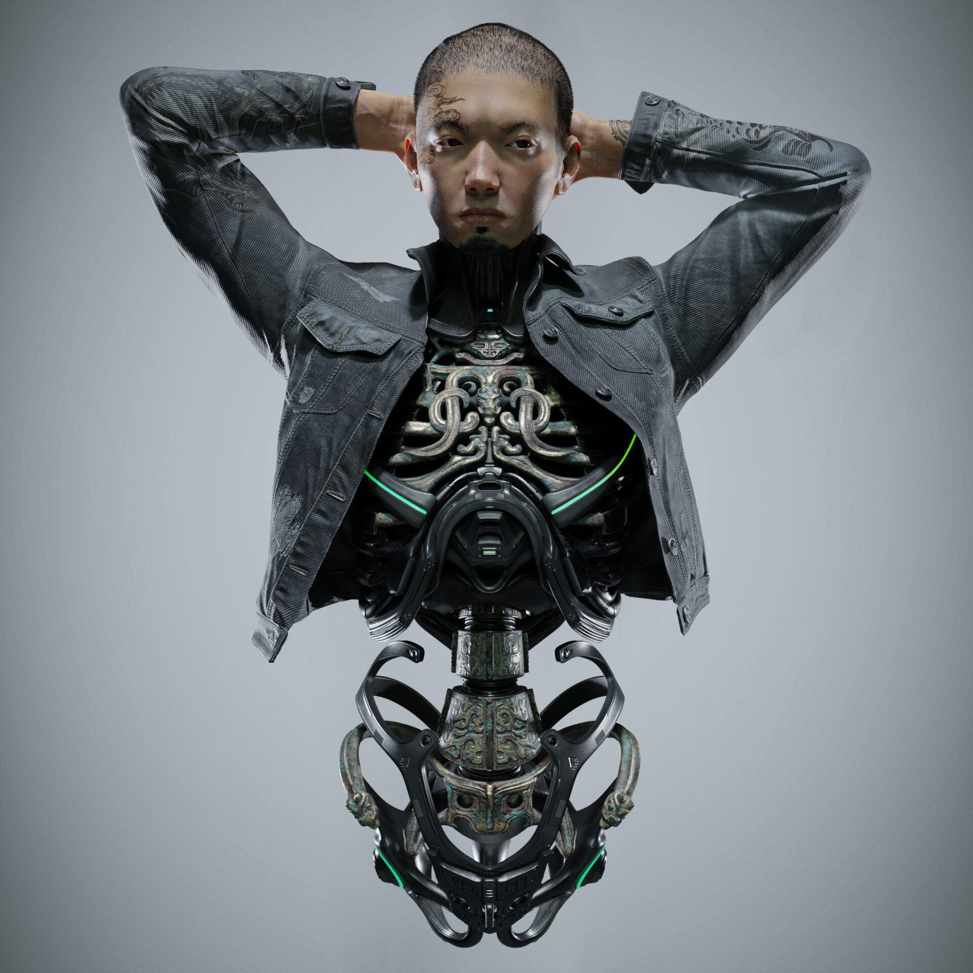 ArtStation - Bronze Cyber Body