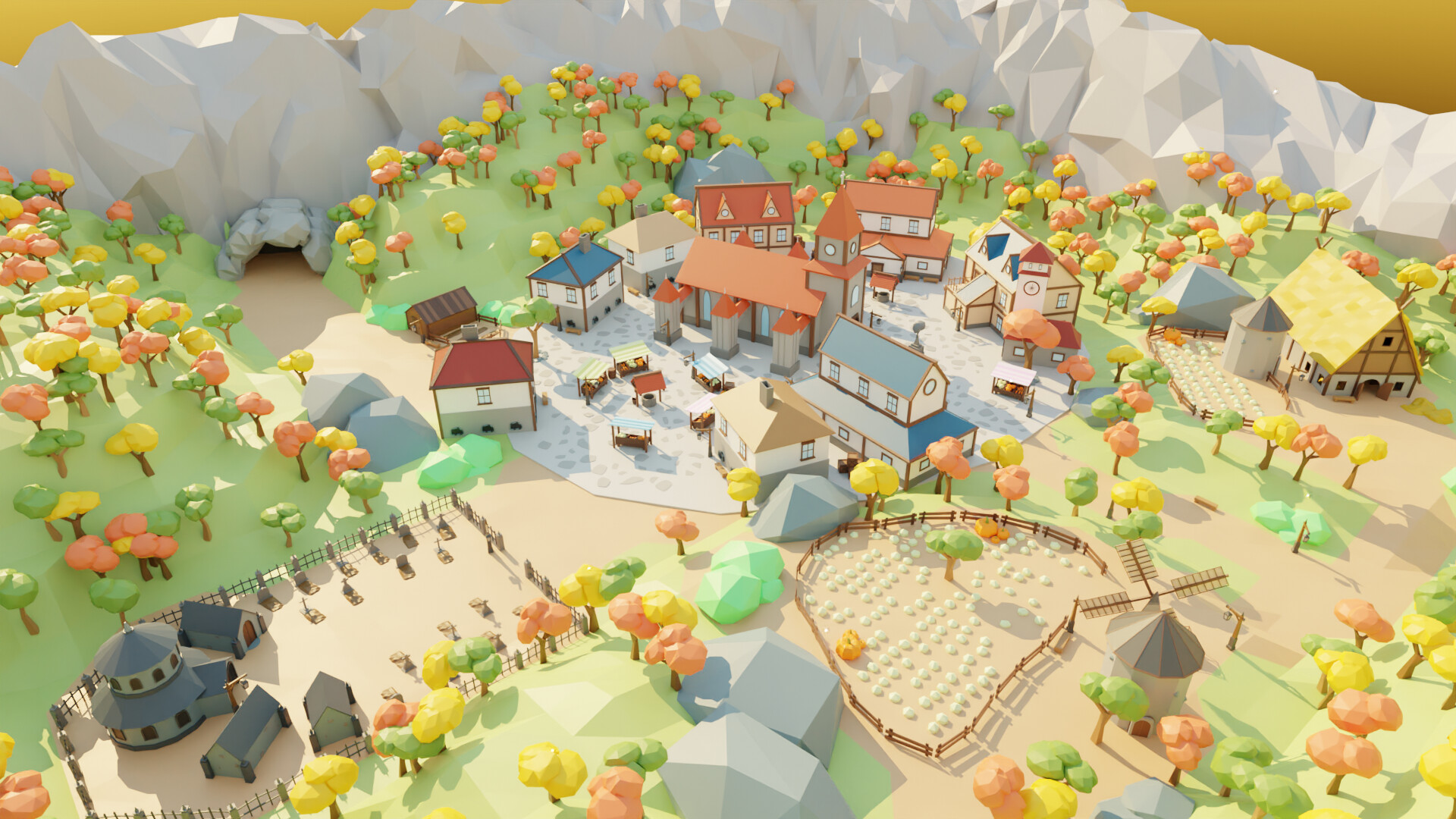 ArtStation - Autumn village