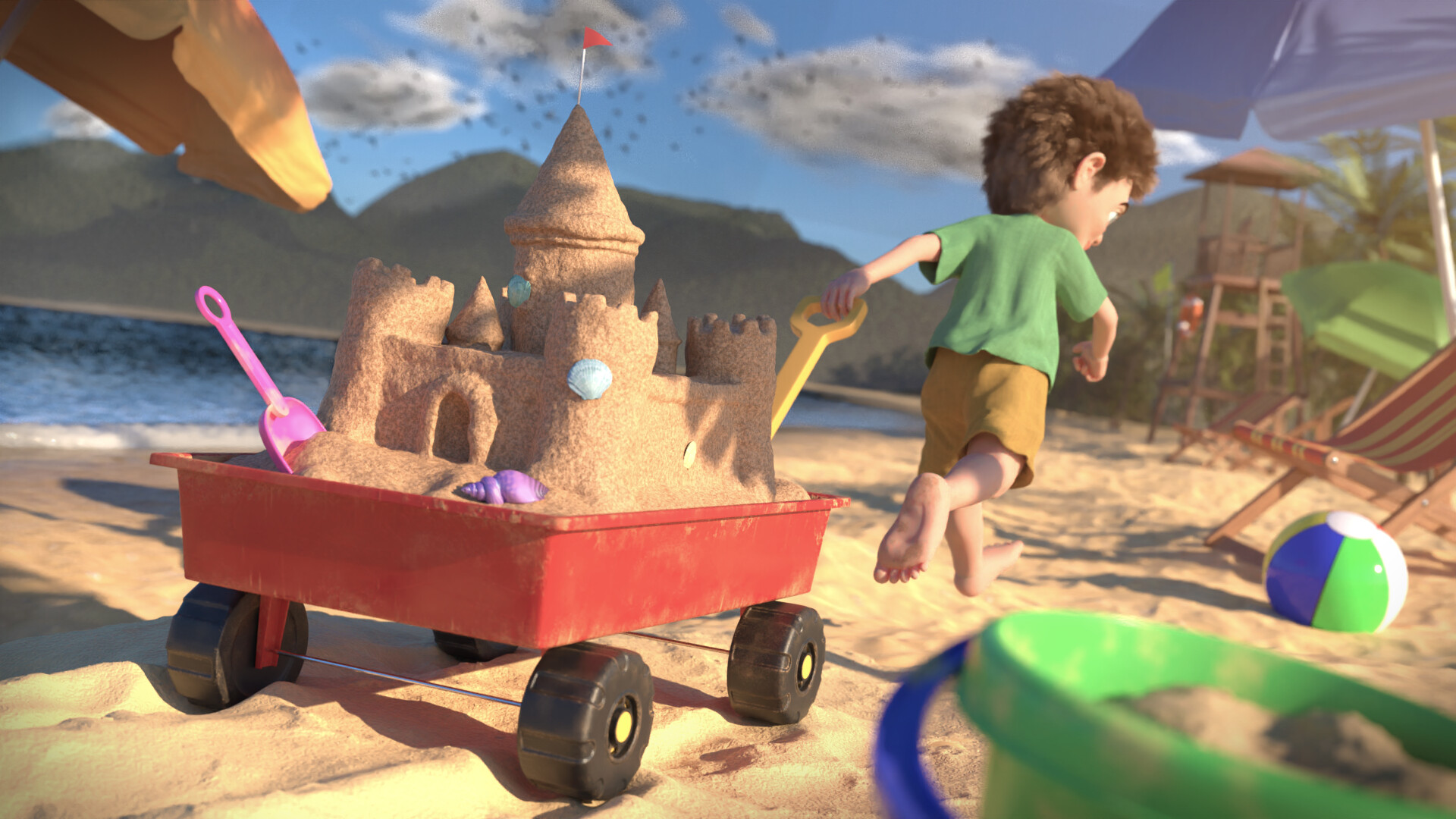 ArtStation - 3D Sand Castle scene - CG Boost challenge