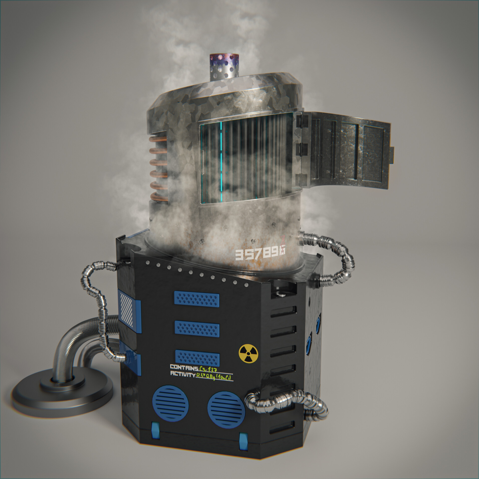 ArtStation - Hard surface nuclear waste container