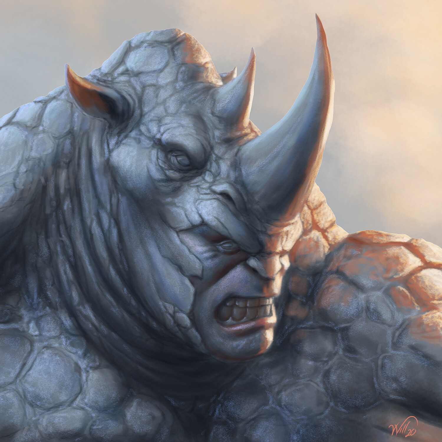 The Rhino Marvel Drawing