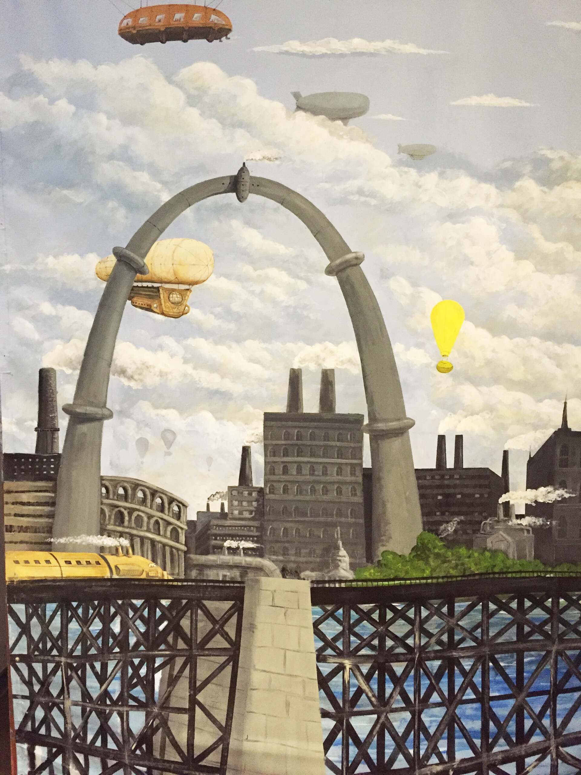 ArtStation - Steampunk Saint Louis Mural