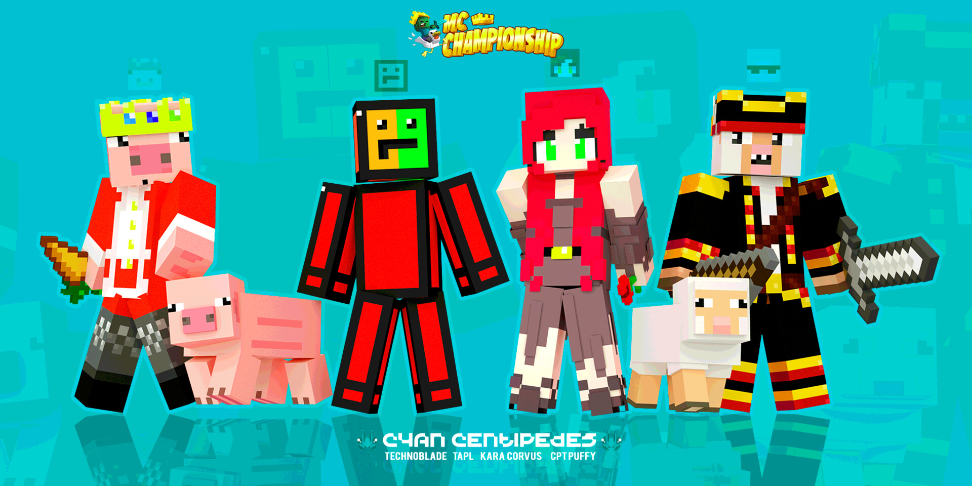 ArtStation - Cyan Centipedes MCC / Minecraft