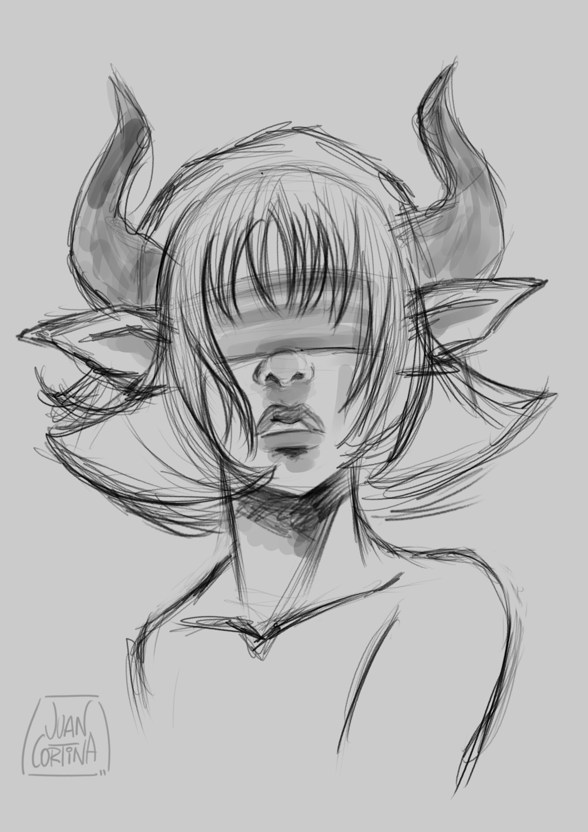 Juan Cortina - Faun portrait