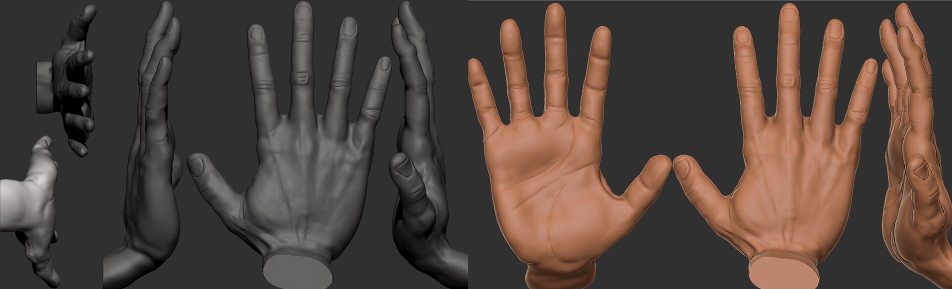 ArtStation - Human palm sculpt