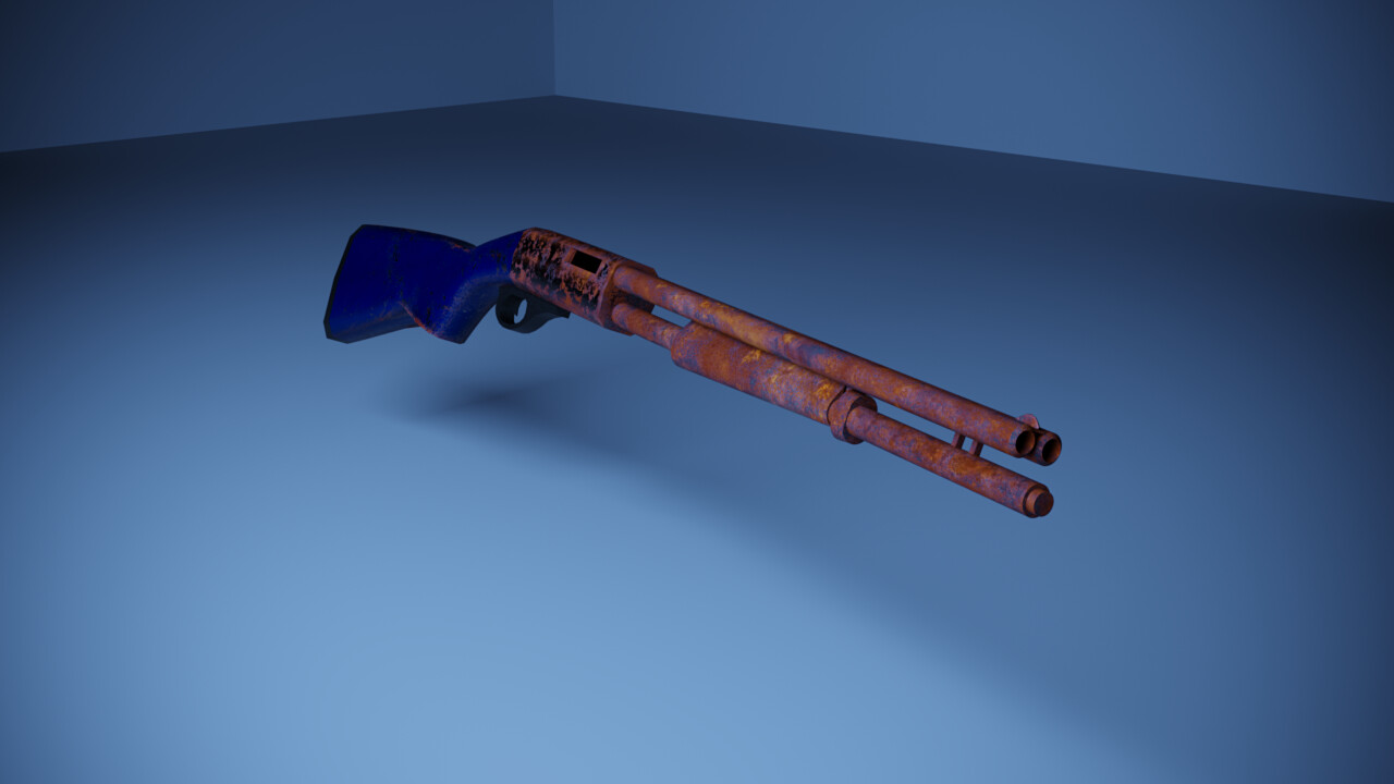 ArtStation - Low Poly Shotgun